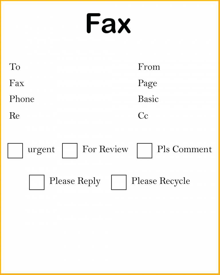 Free Printable Fax Cover Sheet Templates - Sample & Examples