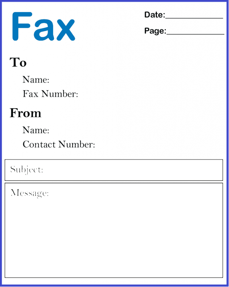 Professional Fax Cover Sheet Template in PDF & Word