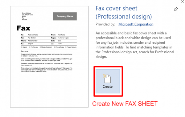 Printable Fax Cover Sheet Word Microsoft Template