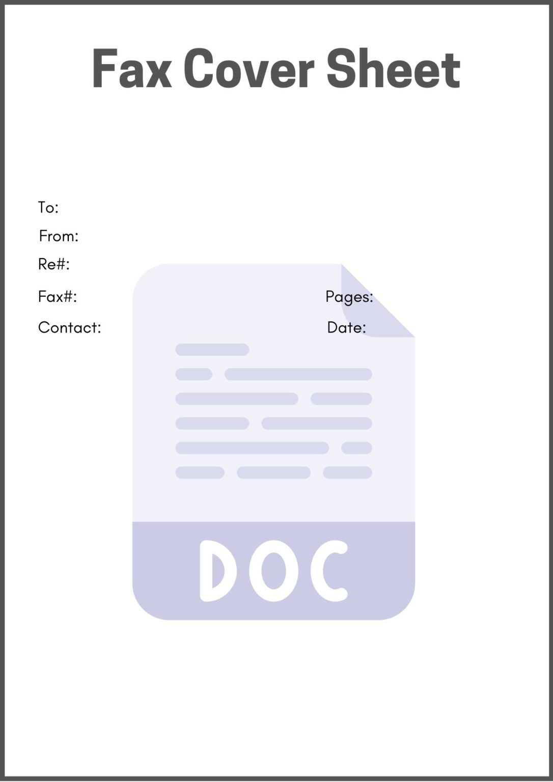 How To Use Fax Cover Sheet Google Docs Template