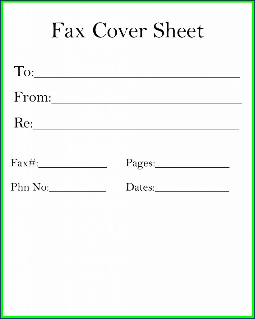 Basic Fax Cover Sheet template | Fax Cover Sheet Template